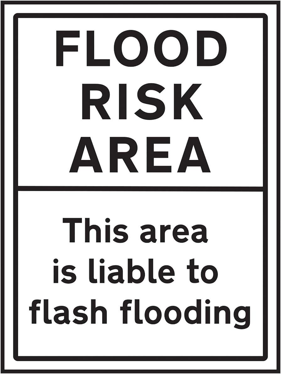VSafety Flood Risk Area/This Area Is Liable To Flash Flooding Sign ...