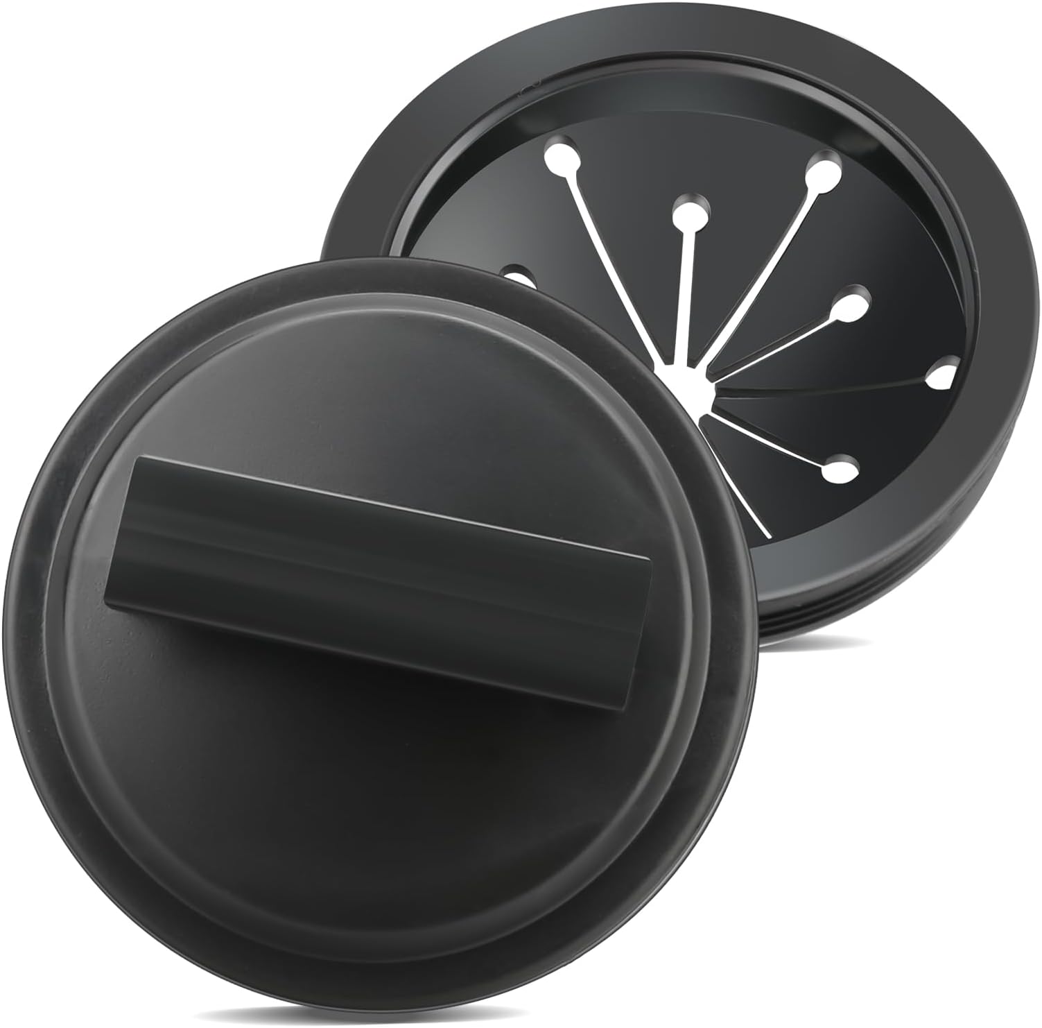 Black 3-Inch Garbage Disposal Splash Guard - Kitchen Sink Baffle Covers ...