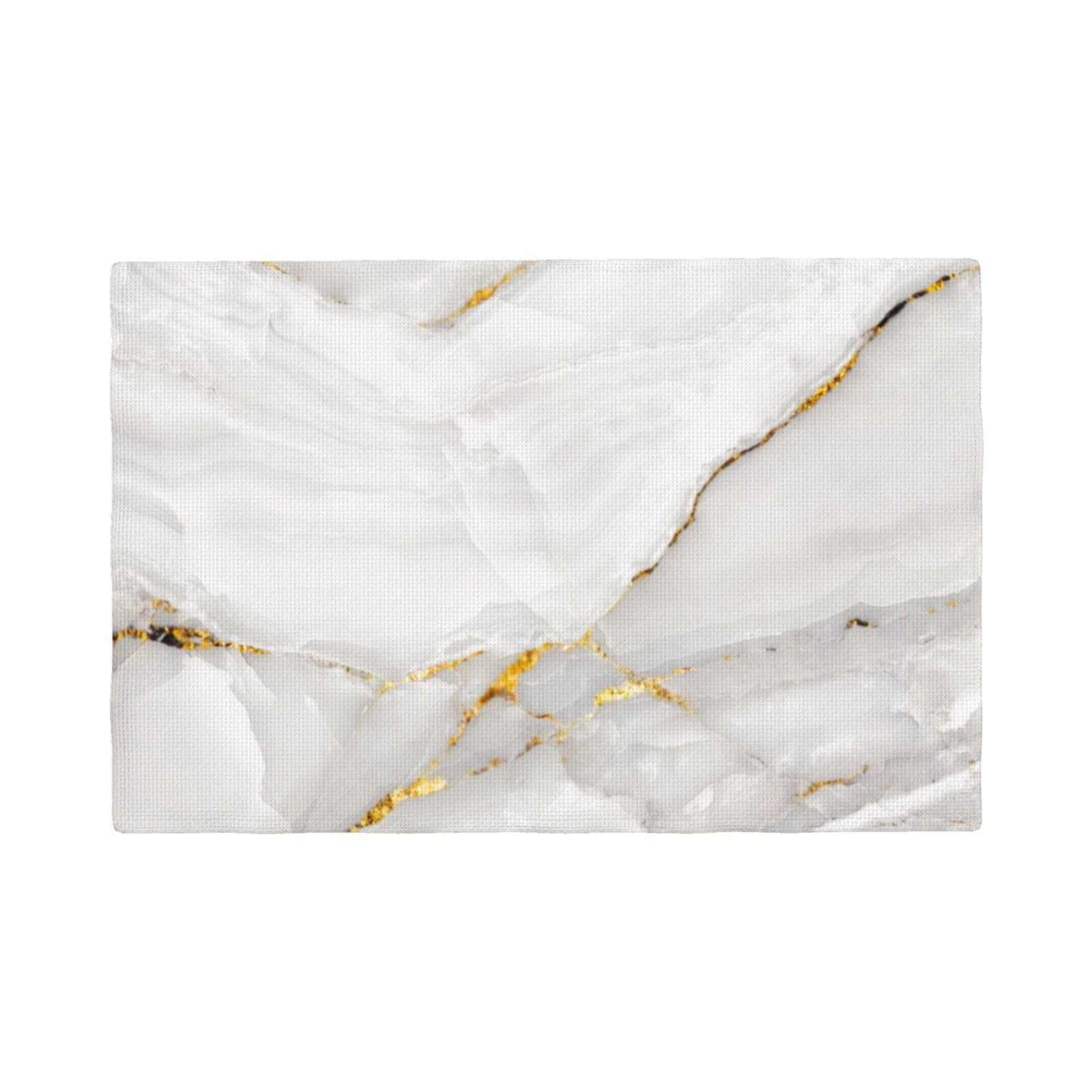 Amazon.com: Fiokroo Marble with Golden Line Texture Placemats Set of 4 ...