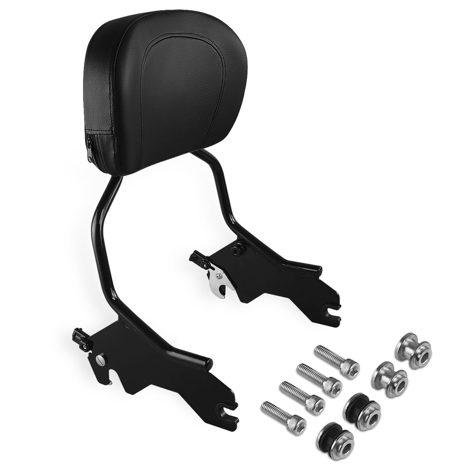 Amazon.com: Detachable Gloss Black Passenger Backrest Sissy Bar with ...