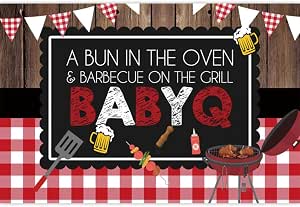 Pnylzzyxh BBQ Backdrop Rustic Wooden Board Barbecue Oven BBQ Party ...