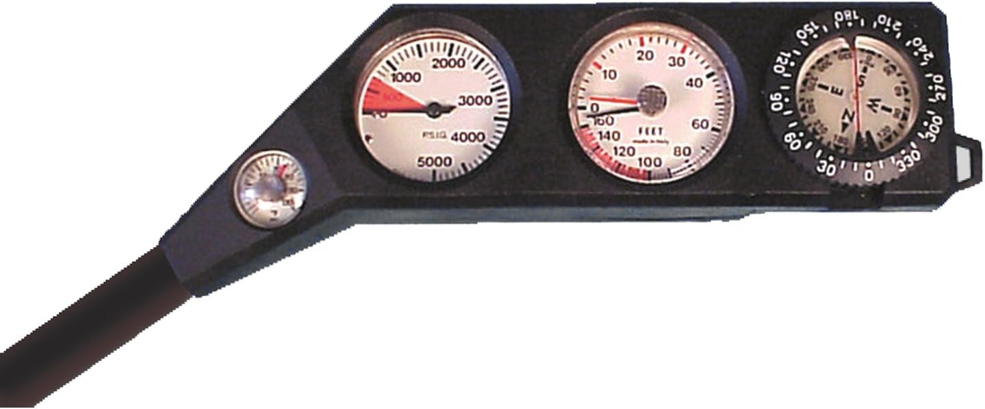 Amazon.com : TRIDENT 4 Gauge Combo Console Psi Compass, Depth, Pressure ...