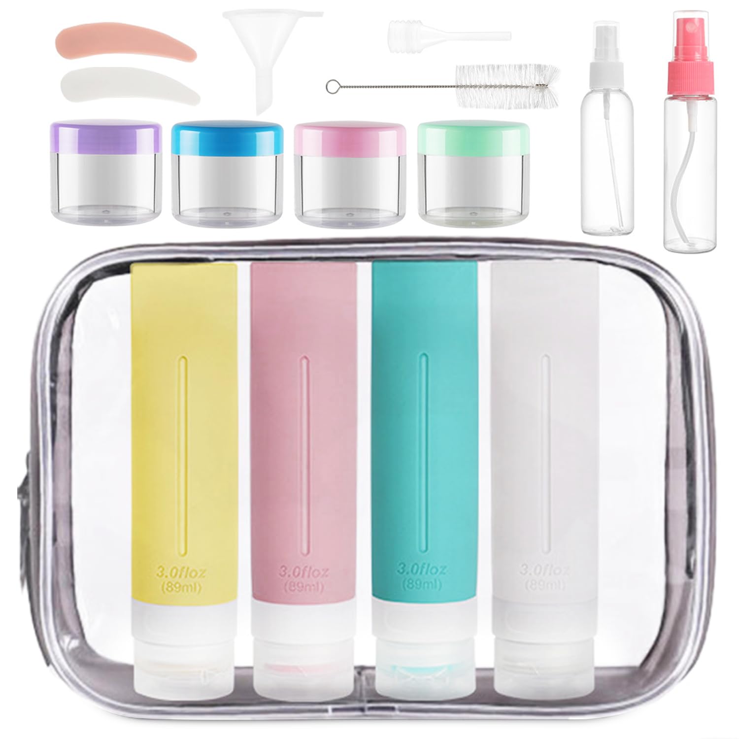 Juego De 16 Botellas De Viaje De Silicona，Travel bottles set ...