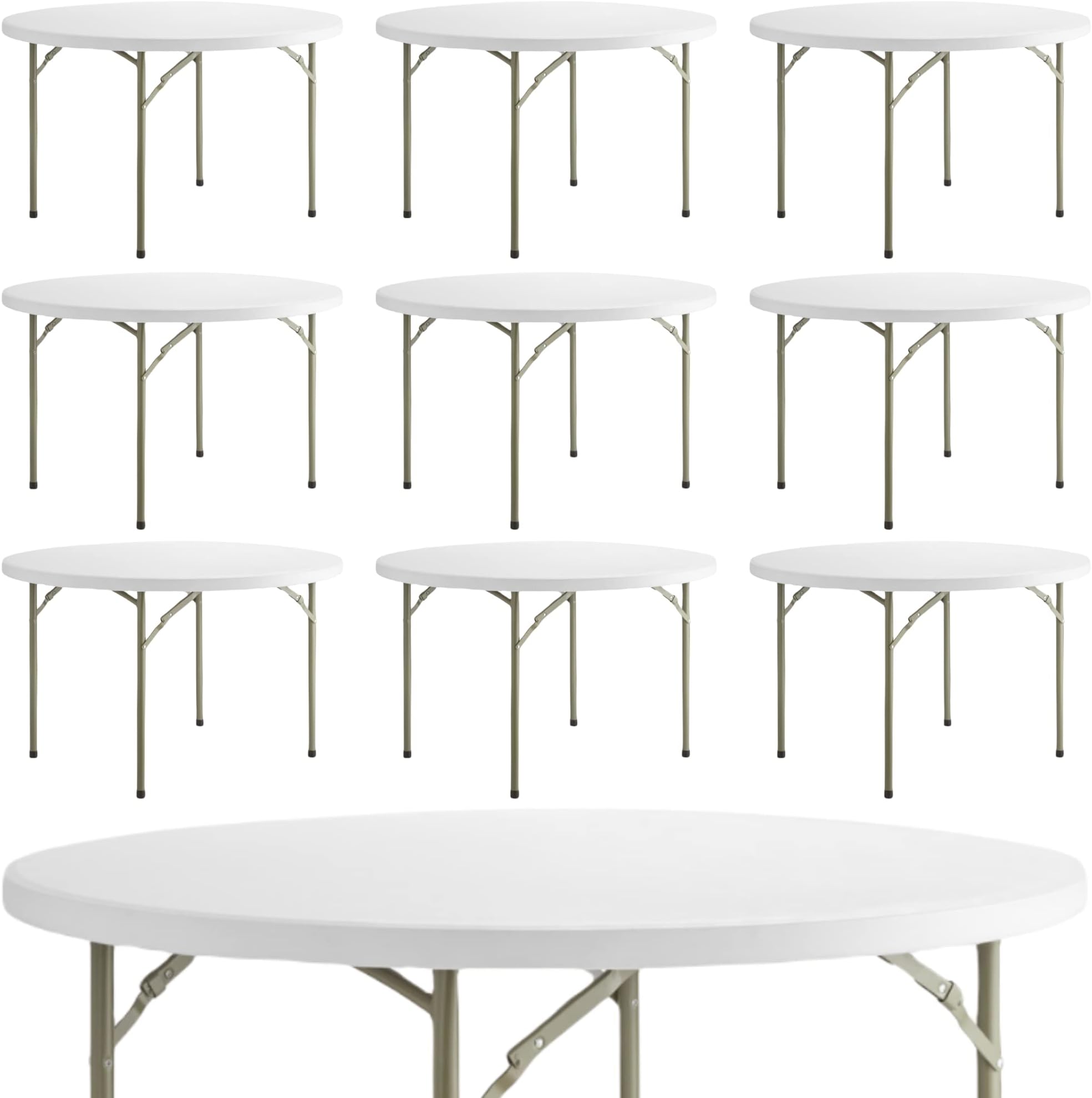 Amazon.com: 60 in. Round Commercial Stacking Folding Table and Cart ...