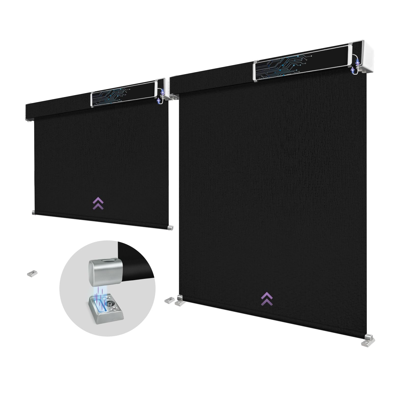 Amazon.com: Graywind Motorized Outdoor Shades for Patio Compatible with ...