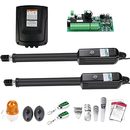 TOPENS KD702 Automatic Gate Opener Kit Light Duty Electric Dual Gate ...