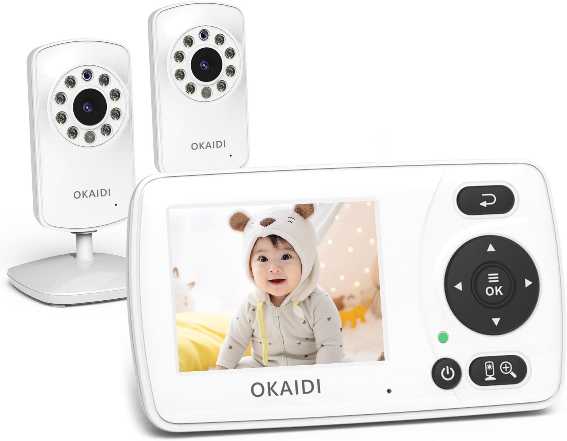 Amazon.com: Blemil Baby Monitor with 2 Cameras and Audio, 4.3'' IPS ...