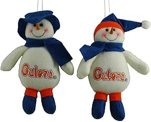 Amazon.com : NCAA Florida Gators 7-inch Snowman Ornament, 2 Pieces ...