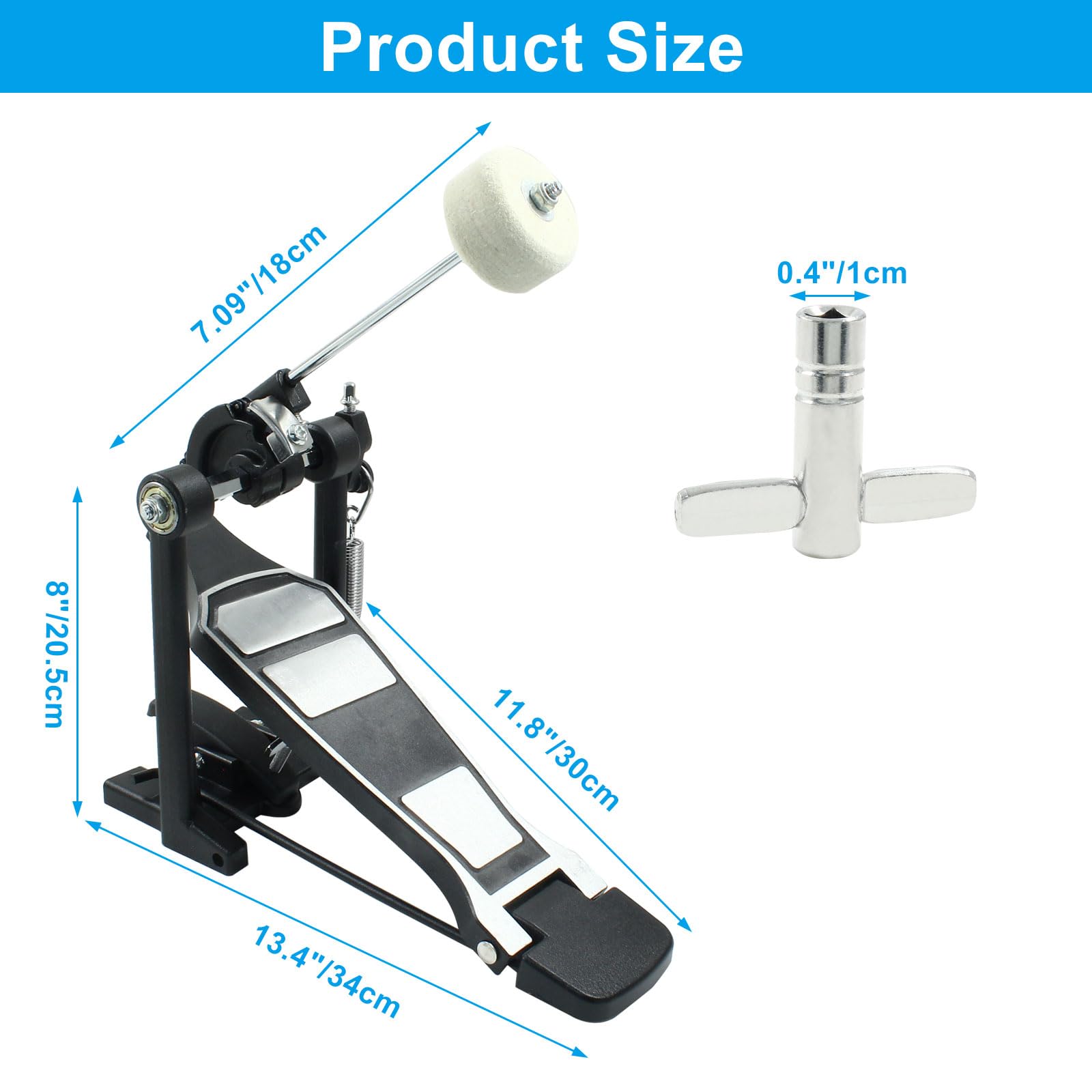 Snapklik.com : Single Bass Drum Pedal, Kick Drum Pedal For Drum Set ...