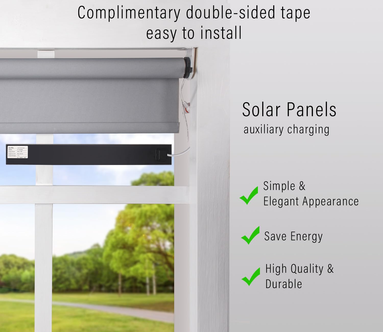 Snapklik.com : Sortfle Blinds Solar Panels Slender Solar Panel- 8.4Volt ...
