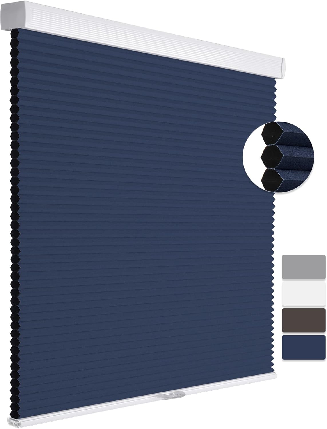 Amazon.com: Boolegon Blackout Cellular Shades Cordless Honeycomb Shades ...