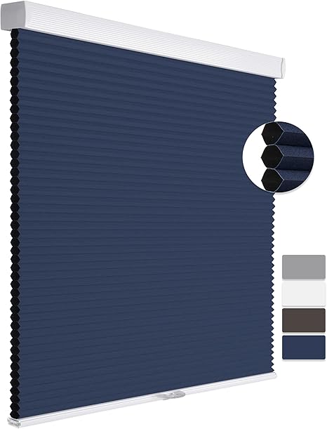 Amazon.com: Boolegon Blackout Cellular Shades Cordless Honeycomb Shades ...