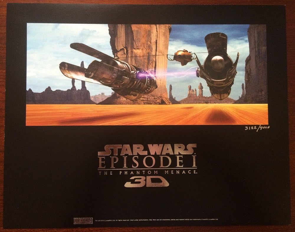 Star Wars Episode I: The Phantom Menace 3D Limited Edition 11x14 ...