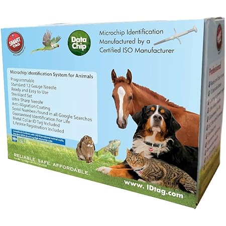 Amazon.com : SMART TAG ISO Microchip Box with Identification Tag for ...