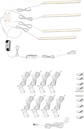 Cefrank (4 12 Inches V-Shape LED Light Bars Kit + (8) 1W Mini Spot ...