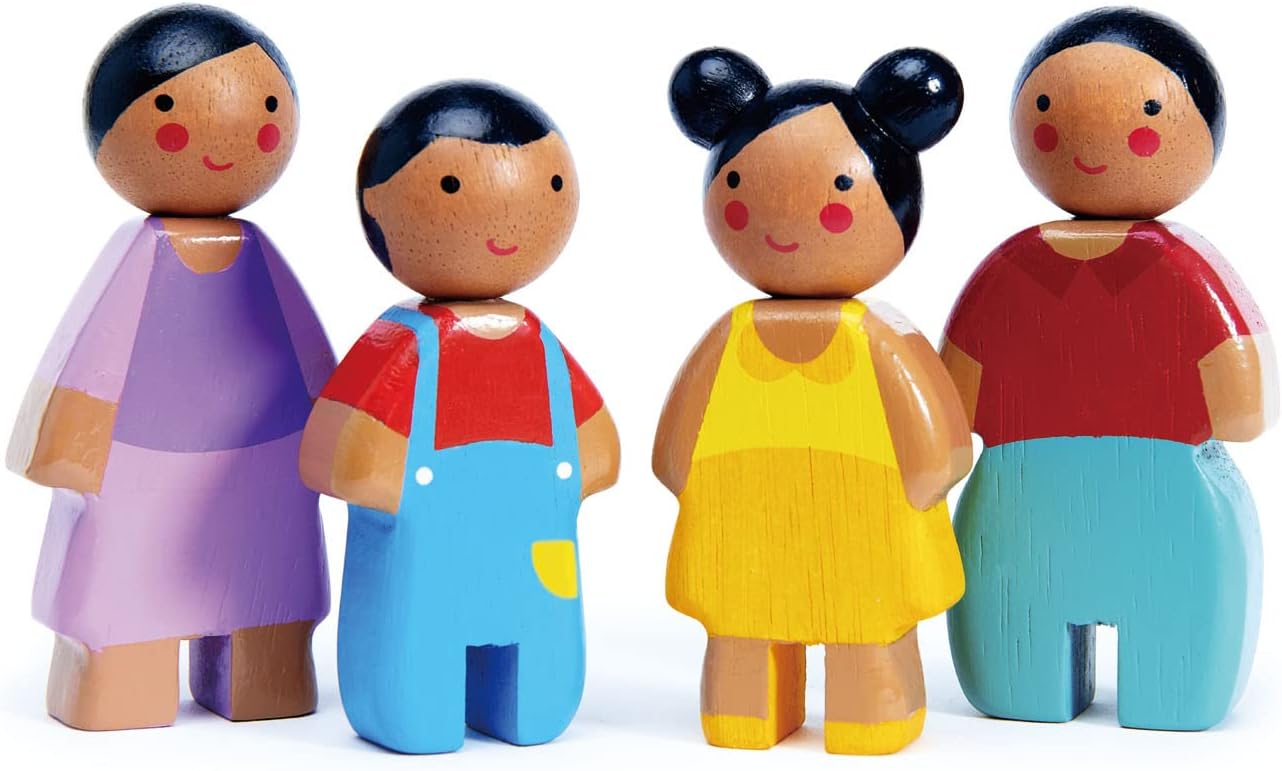 Award Winning Hape Caucasian Doll Family Set for Kid's Dollhouses ...