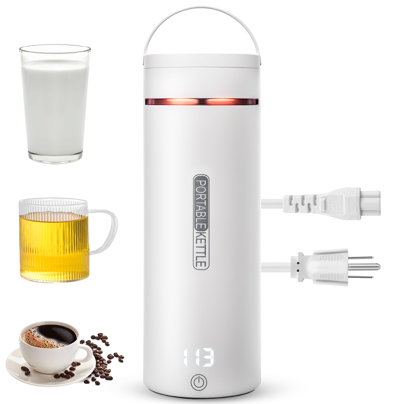 Amazon.com: Travel Electric Kettle Portable Small Tea Coffee Hot Water ...