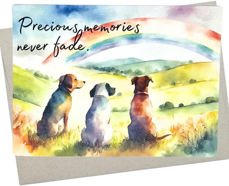Amazon.com : Loss of Dog Sympathy Card (7X5 Inch, Message Inside) for ...