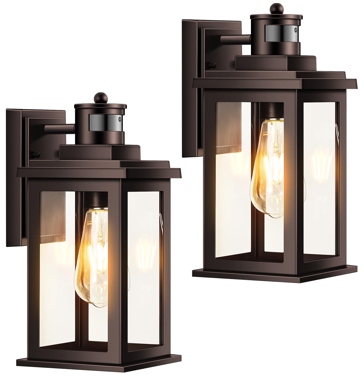 Snapklik.com : Distance-Adjustable Motion Sensor Porch Light, 2-Pack ...