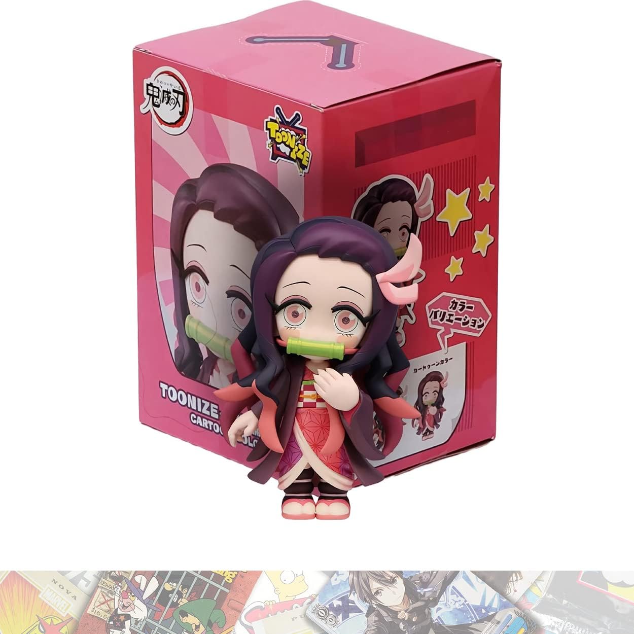 Amazon.com: FuRyu Kamado Nezuko [Cartoon Color]: 12cm Toonize Statue ...
