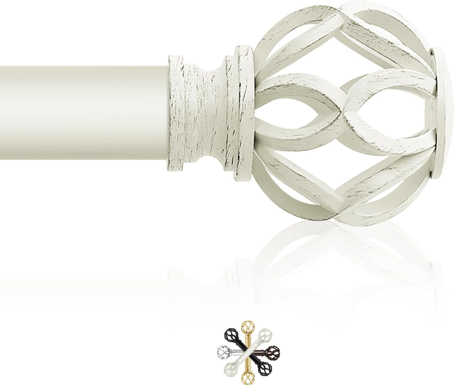 Amazon.com: TVWOO White Curtain Rods for Windows 28 to 60 Inch(2.3-5Ft ...