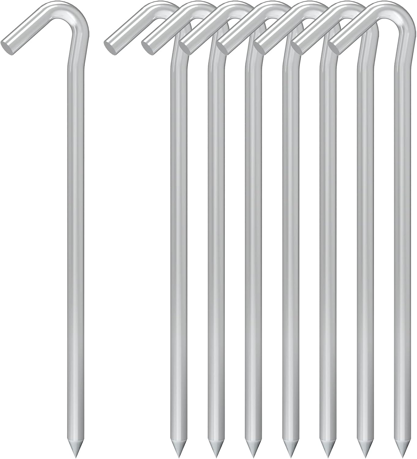 Amazon.com : 9 Inches 8 Pack Heavy Duty Tent Stakes, Metal Ground ...