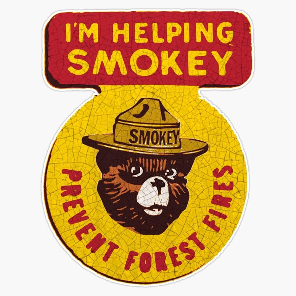 Amazon.com - Smokey The Bear - Firefighting Wildlife Decal Sticker for ...