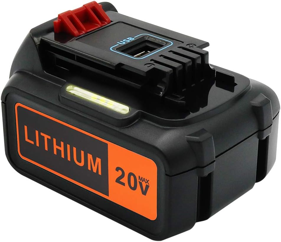 ERJER Upgraded LBXR20 6.0Ah Replace for Black and Decker 20V Lithium Battery Max LBXR20 LBXR20 ...