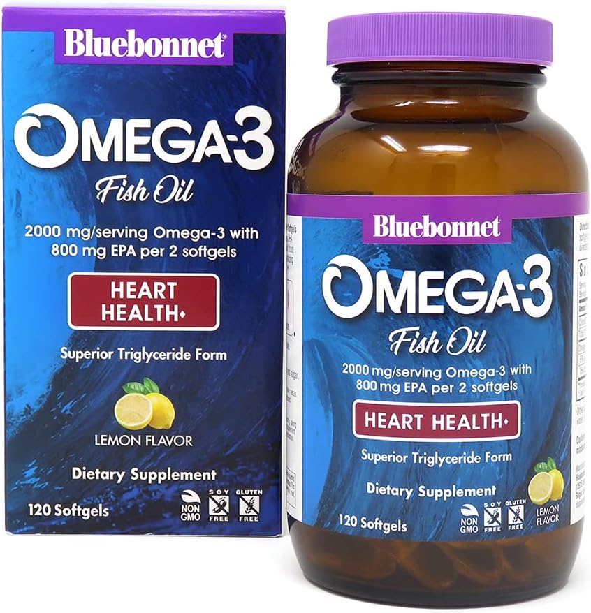 Amazon.com: Bluebonnet Nutrition Omega-3 Heart Formula Natural Wild ...