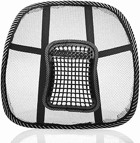 Bestric Mesh Ventilated Polyester Back Rest with Lumbar Lower Back ...