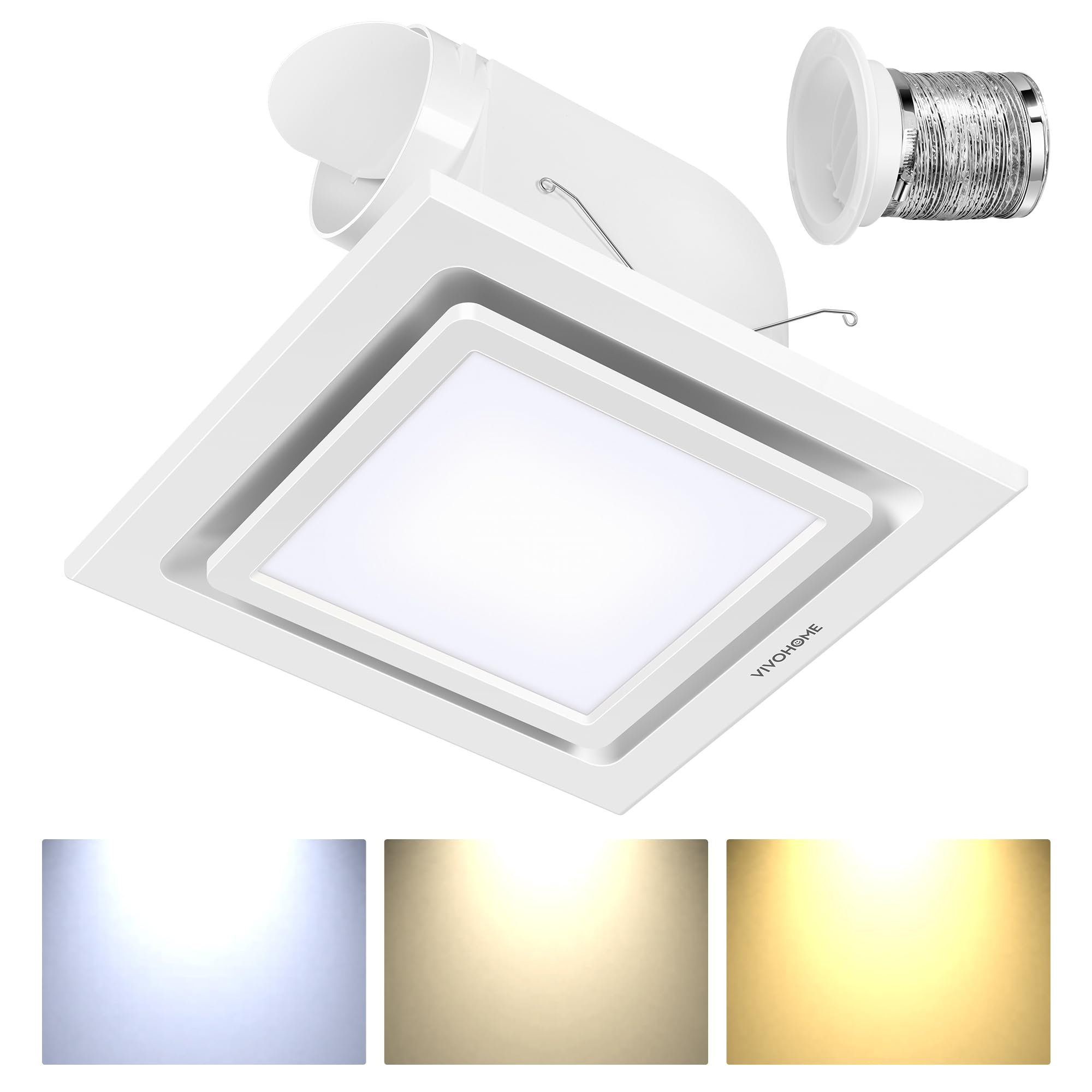 Amazon.com: VIVOHOME Bathroom Exhaust Fan with Light, 165CFM Shower ...