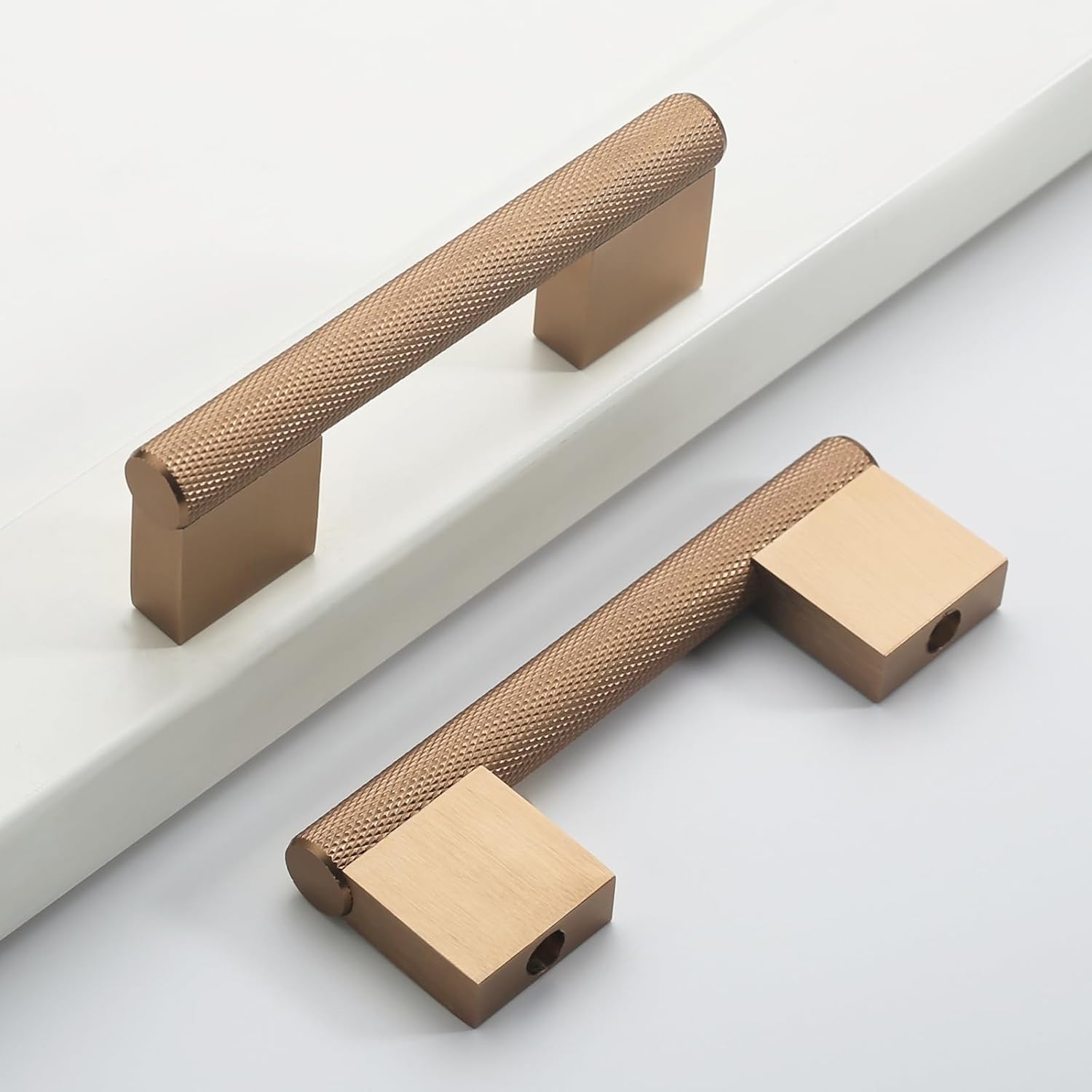 Coinkoly 10 Pack 3"(76mm) Champagne Bronze Cabinet Pulls Knurled ...