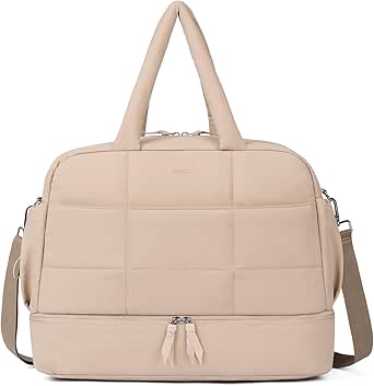 Amazon.com: CLUCI Duffle Bag for Travel,Carry on Bag with Shoe Compartment,Puffer Tote Bag for ...