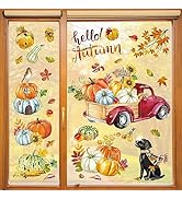 Amazon.com: Decalmile Thanksgiving Autumn Pumpkin Truck Double Sided ...