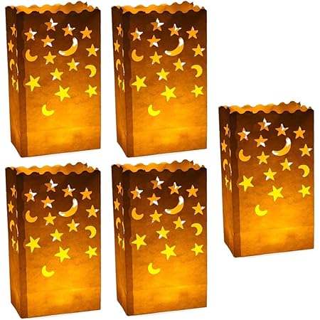 Amazon.com: Homemory 50 PCS White Luminary Bags, Flame Resistant Candle ...
