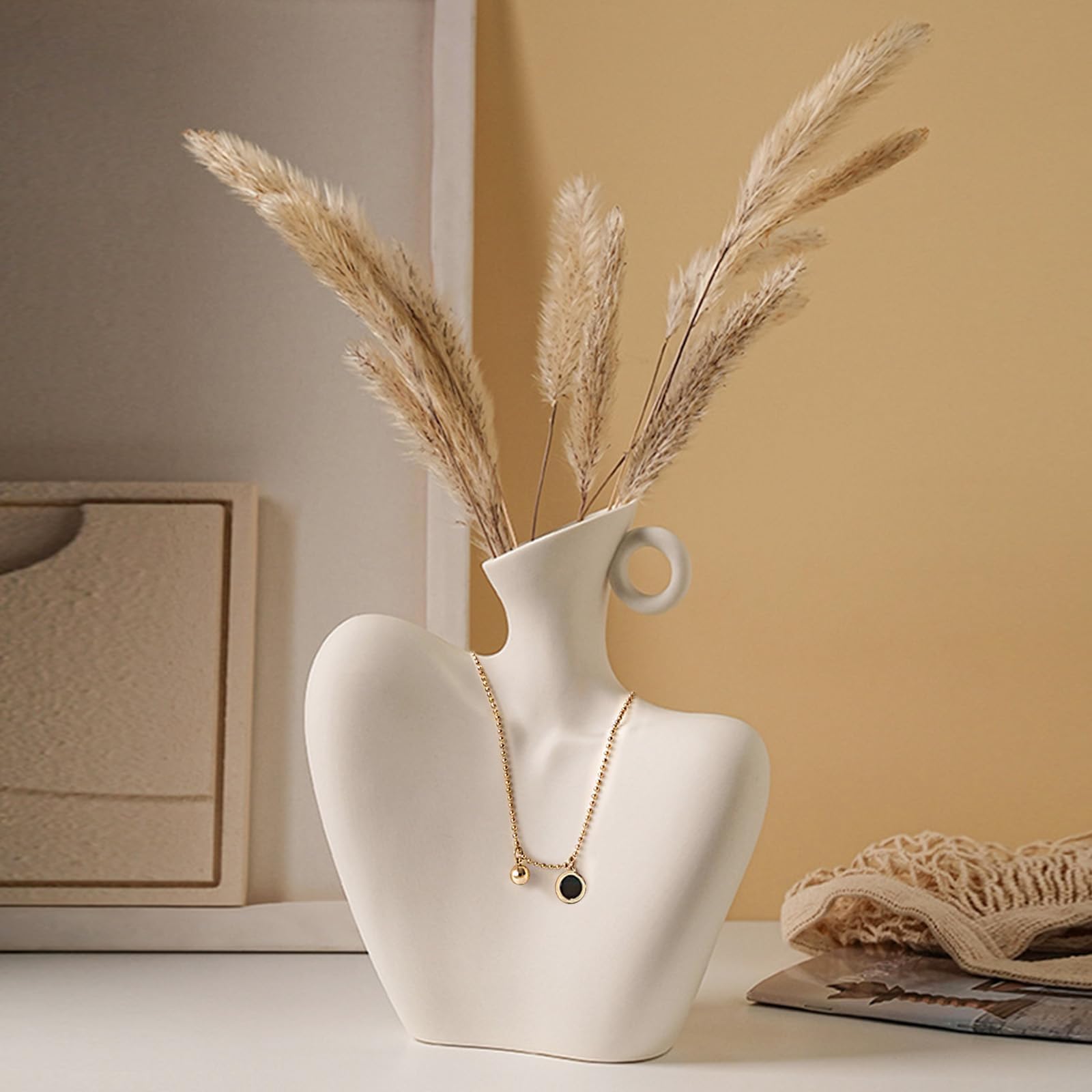 Amazon.com: Ceramic Female Form Body Shape Flower Vase for Home Decor ...