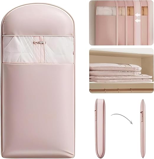 Amazon.com: Space Saving Hanging Garment Bag with Self Compression ...