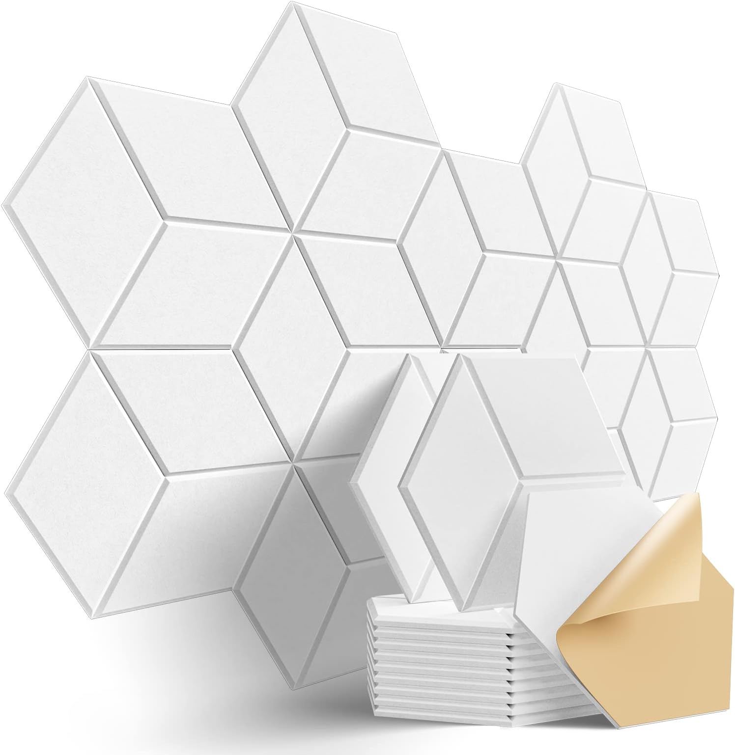 Amazon.com: Dailycooper 12 Pack Self-adhesive Acoustic Panels 12" X 10 ...