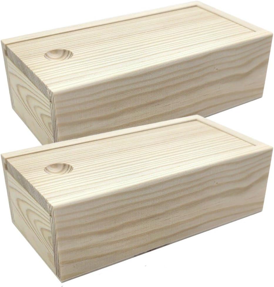 Amazon.com: 2pcs Wooden Match Box, Sliding Drawer Box for Craft ...