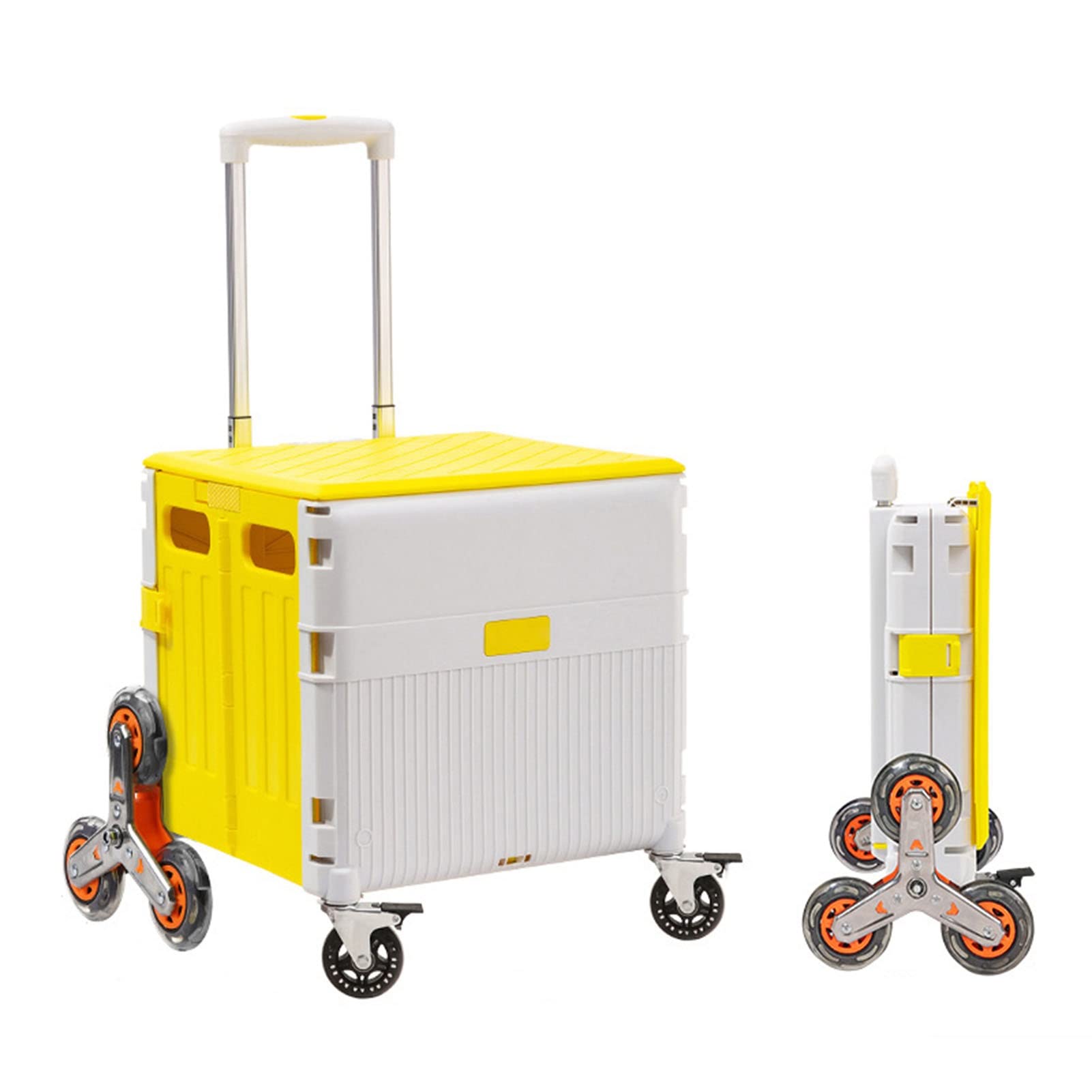 Buy Portable Rolling Crate Shopping Cart For Groceries Teacher Crate ...