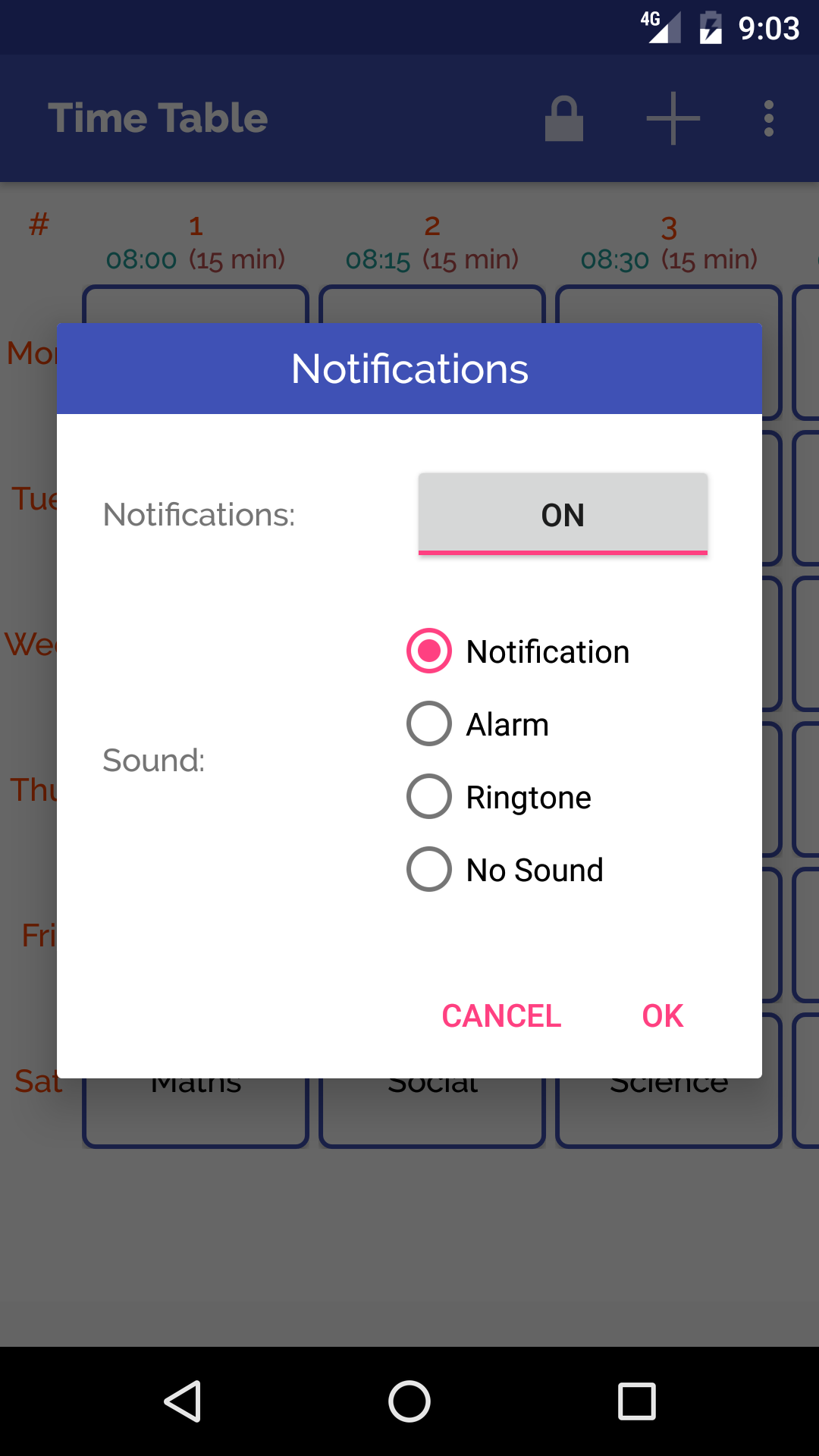 Time Table - App on Amazon Appstore