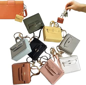 IOZO 6Pcs Mini Purse Keychain,Cute Keychains for Women Mixed Colors ...