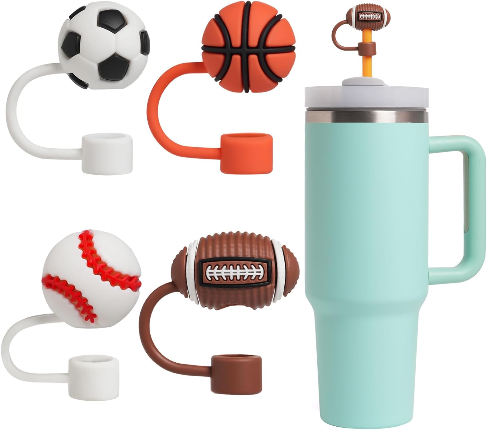 Amazon.com: SaineeyCN 4 Pcs Stanley Straw Cover, 0.4 In/10mm Cute ...