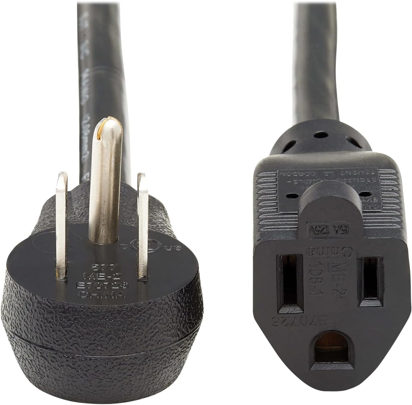 Amazon.com: Tripp Lite Power Extension Cord Right-Angle 5-15P to 5-15R ...