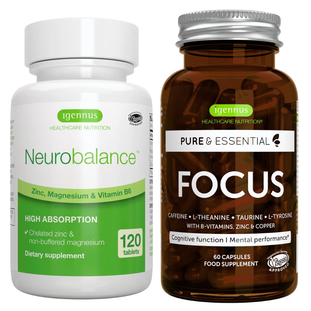 Amazon.com: Neurobalance + Focus Brain Booster Vegan Bundle, High ...