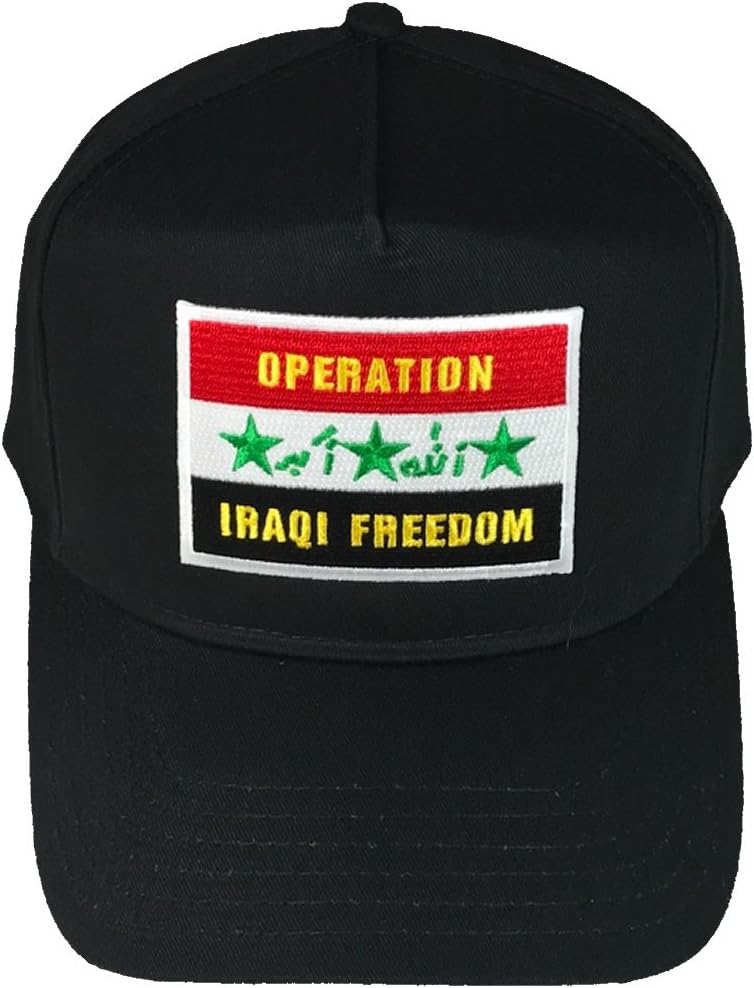 CP Operation Iraqi Freedom with Iraq Flag HAT - Black - Veteran Owned ...