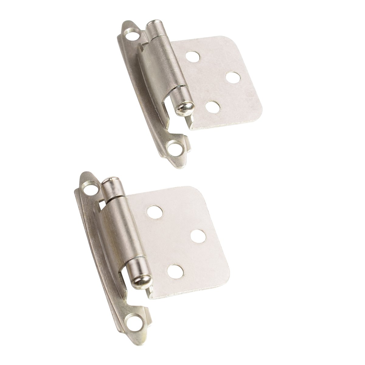 Snapklik.com : Satin Nickel Traditional Variable Overlay Hinge