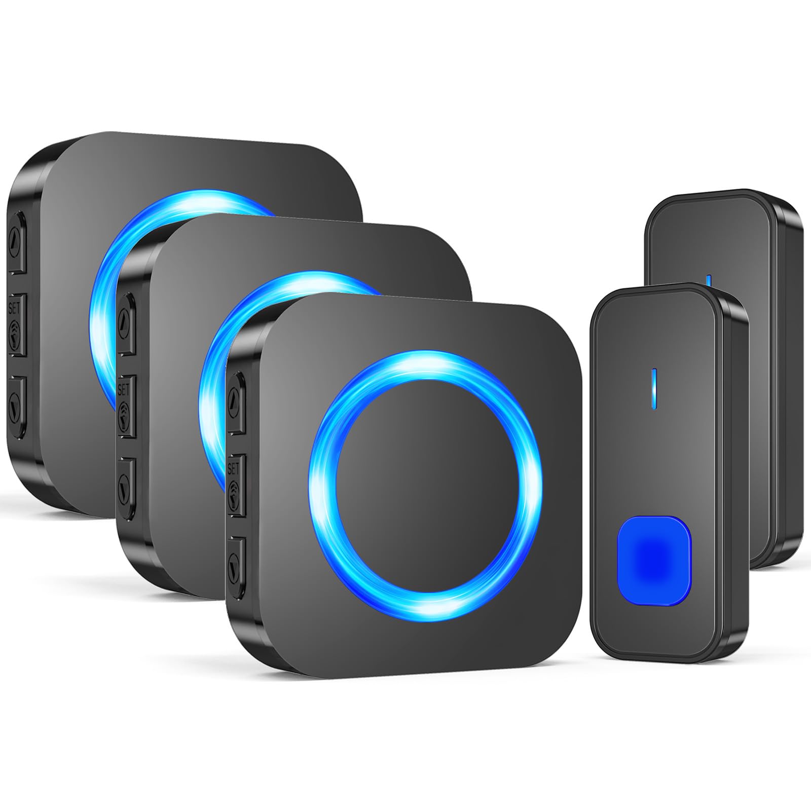 Wireless Doorbell, Waterproof Cordless Door Bells Chime Kit Battery ...