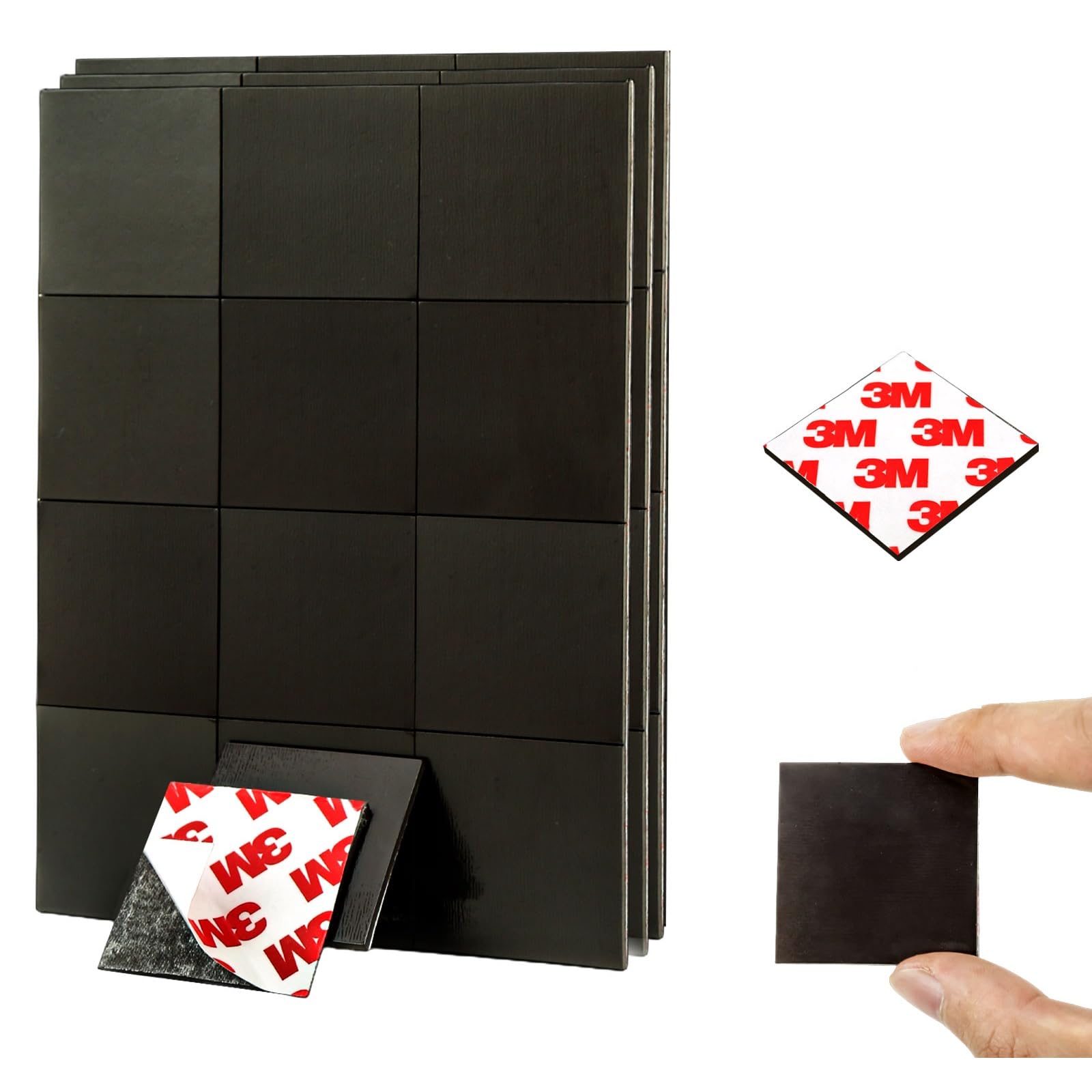 Amazon.com: Magnetic Squares with 3M Adhesive Backing(36PCS Each 1.5 ...
