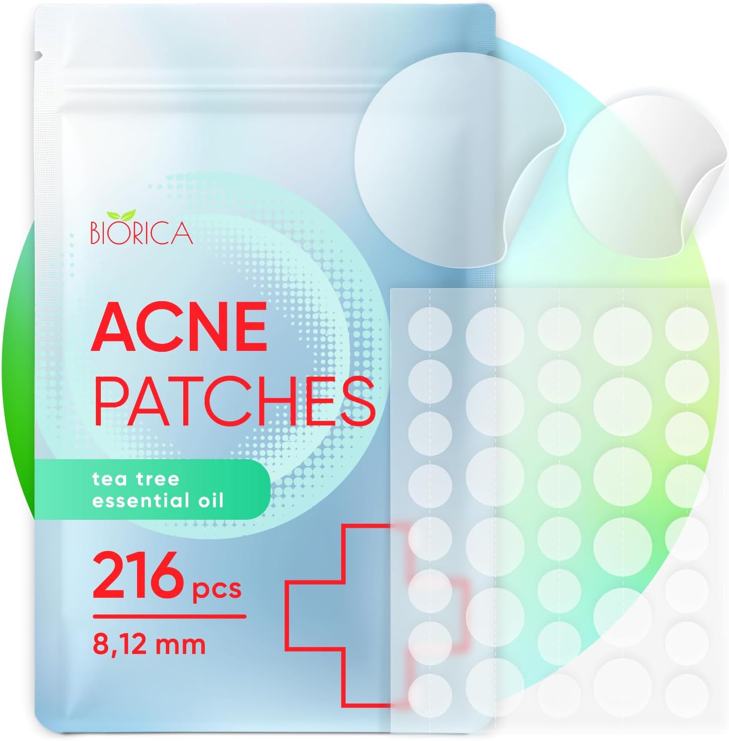 Amazon.com: BIORICA Pimple Patches for Face with Tea Tree Oil 216 pcs ...